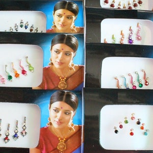 6 Packs Long Face Bindi Stickers,high Quality Bridal Long Bindis ...