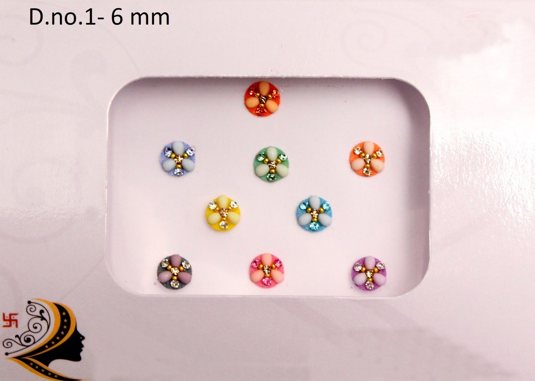 Bindis Round Colorful Wedding Bindis Jewels,round Colorful Bindis ...