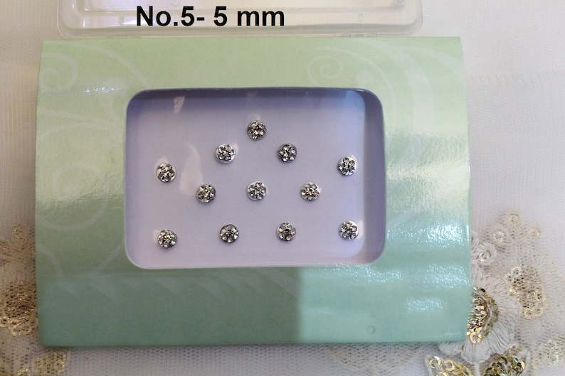 Bindi Silver Tiny Round Bindis Face Jewelsround Bindisstone - Etsy