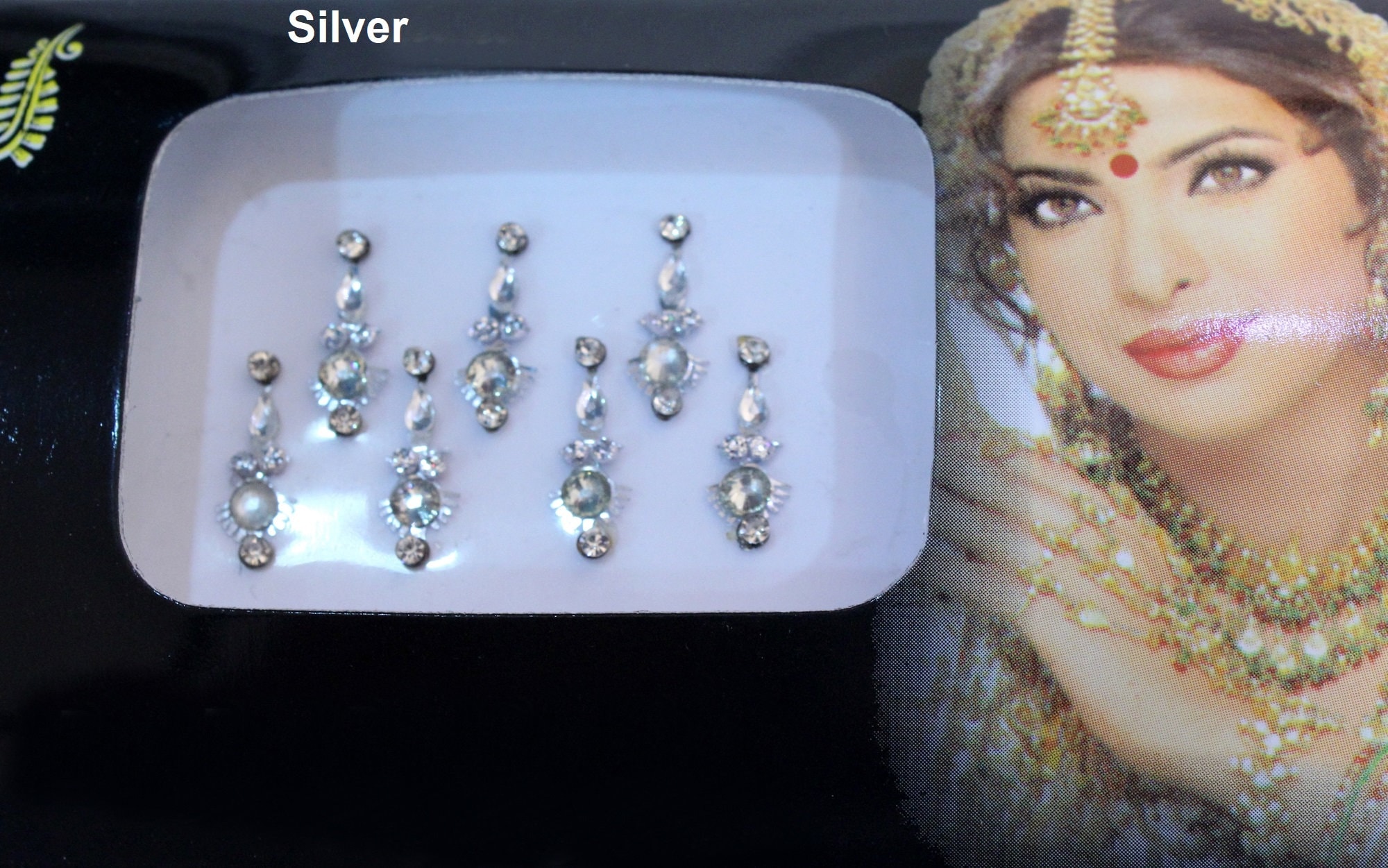 Gold/Silver/Black/Multicolor Long Face Bindi Bridal Bindis | Etsy