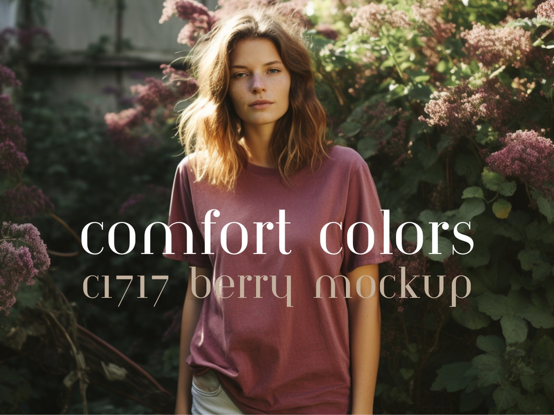 Comfort Colors 1717 Berry T-shirt Mockup Comfort Color Mockup - Etsy