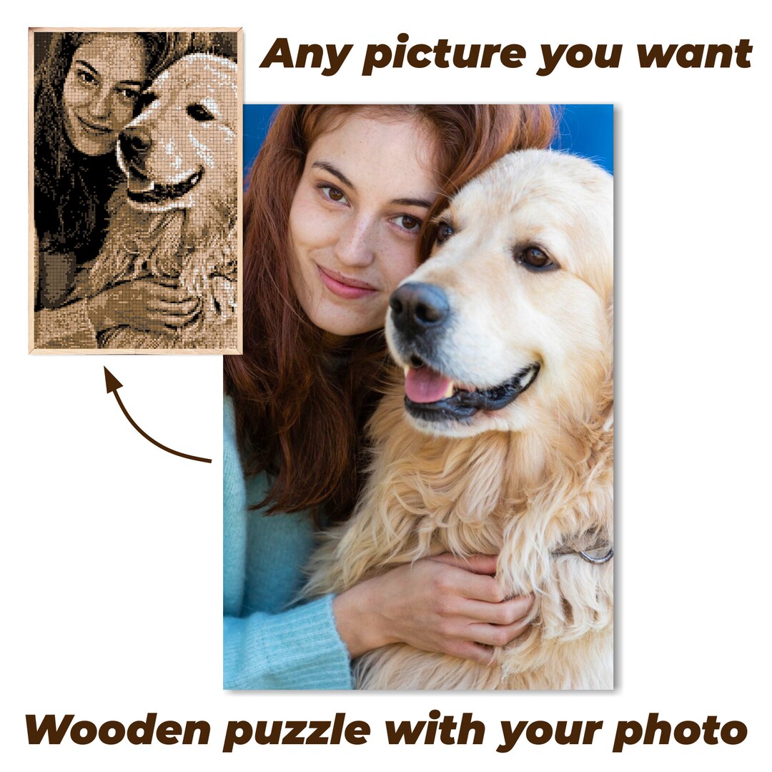 3D Art Mosaics, Organic Wood DIY Puzzle Kit, Customized Pixel Art ...