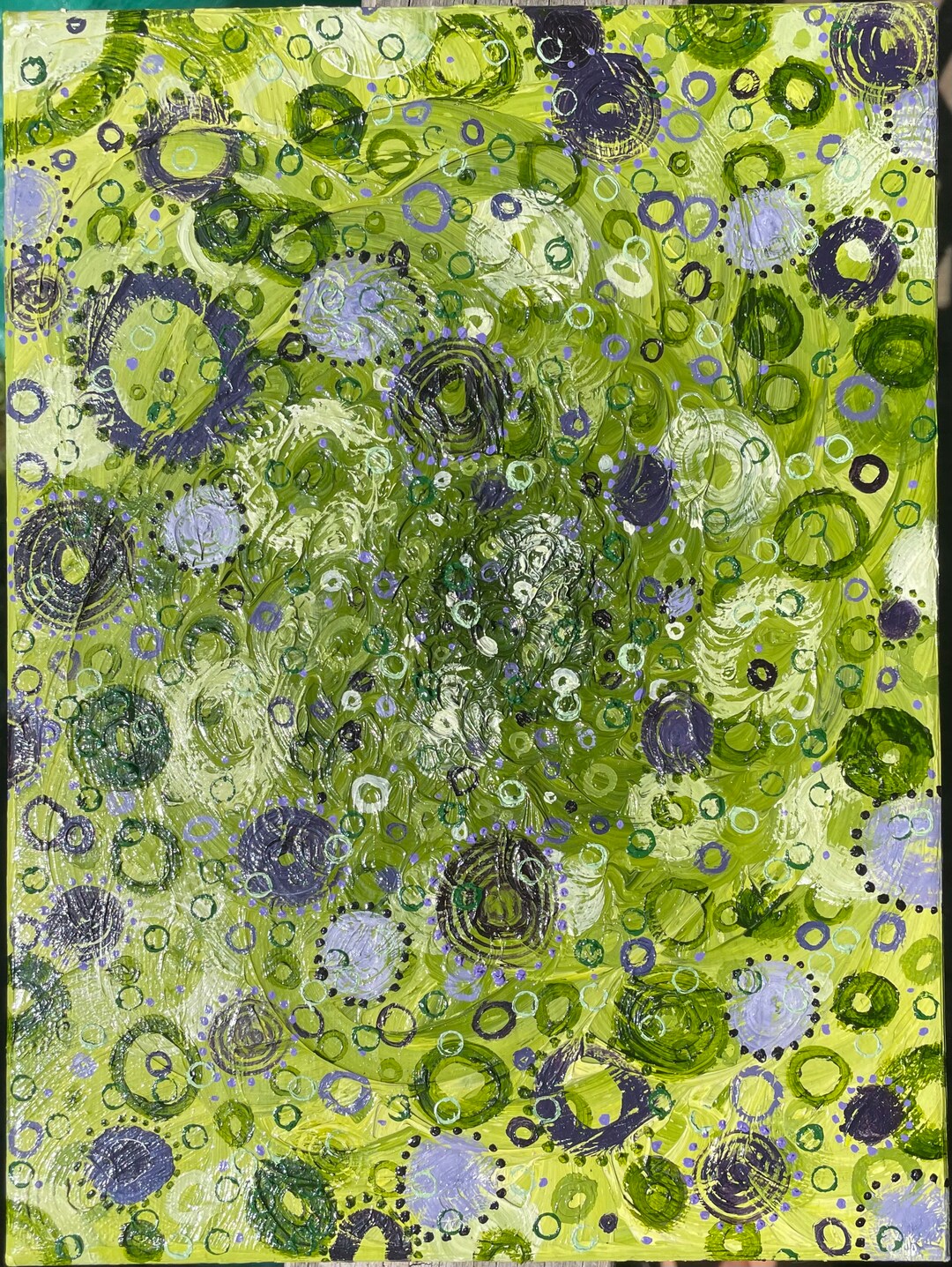 Green Abstract Oil Painting - Etsy