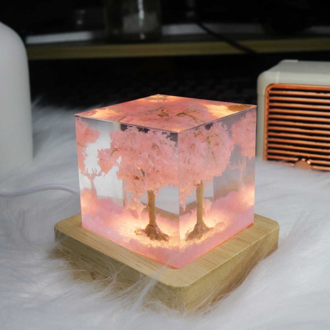 Sakura Resin Night Light,led Night Light,personalized Night Light ...