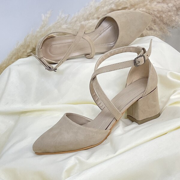 Beige Heels - Etsy