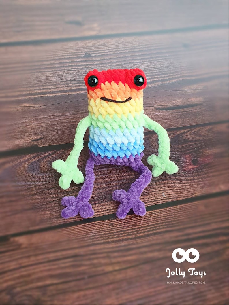 Funny Leggy Frog Crazy Frog Ready to Ship Amigurumi Plush Froggy ...