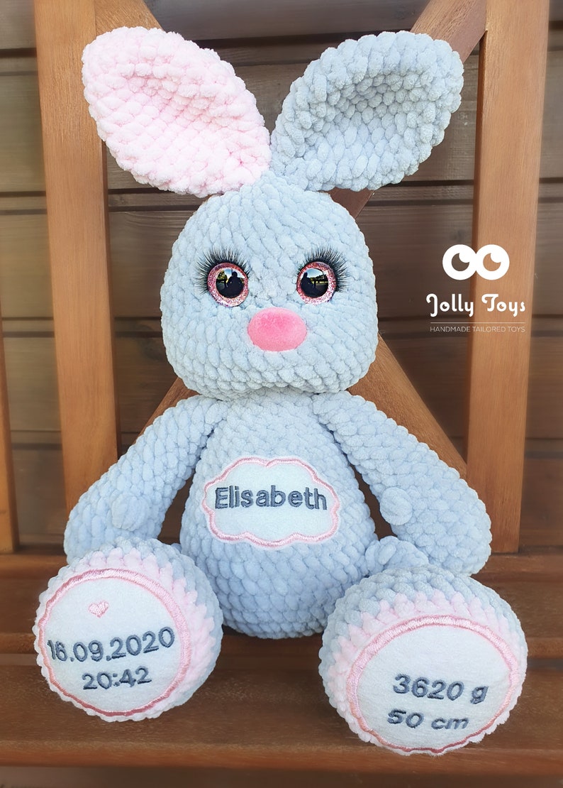 Personalised Bunny Birth Gift Special Memory Gift Babygirl Doll for ...