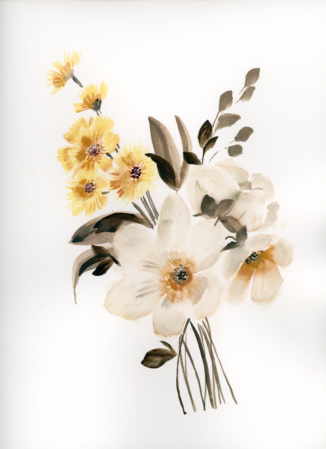 Original Watercolor Floral Painting wiona - Etsy