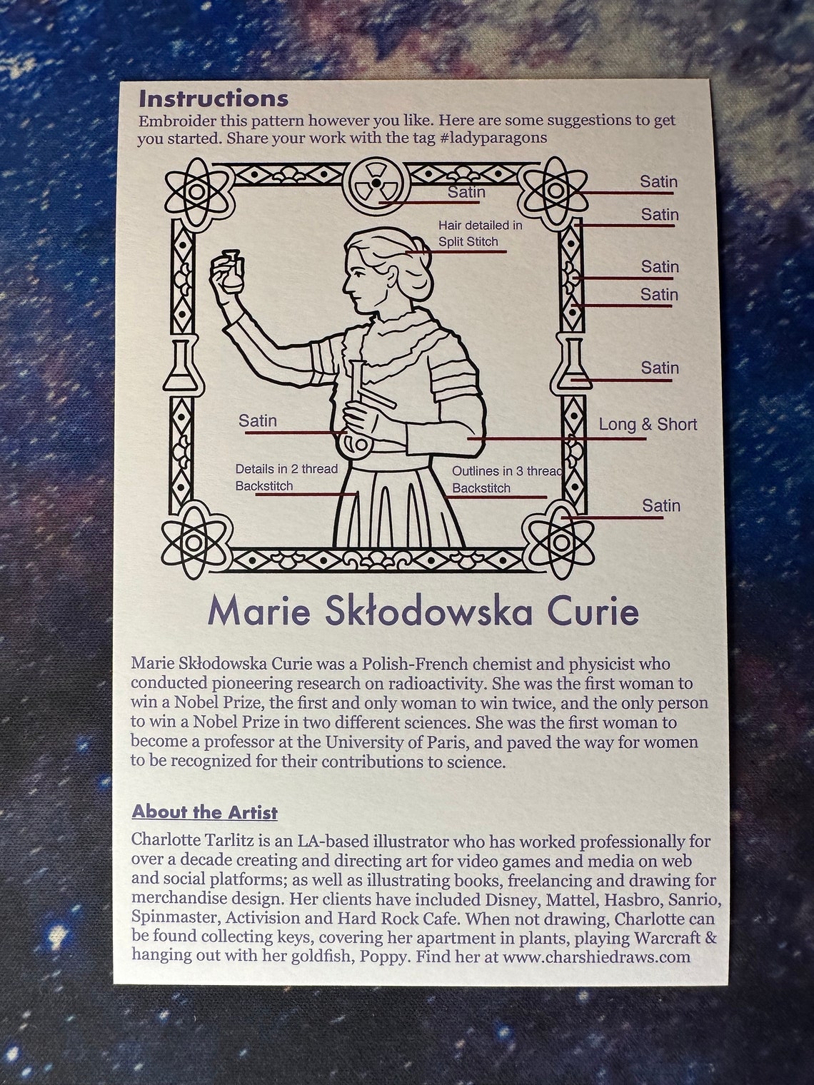 Marie Curie Women in STEM Embroidery Kit - Etsy