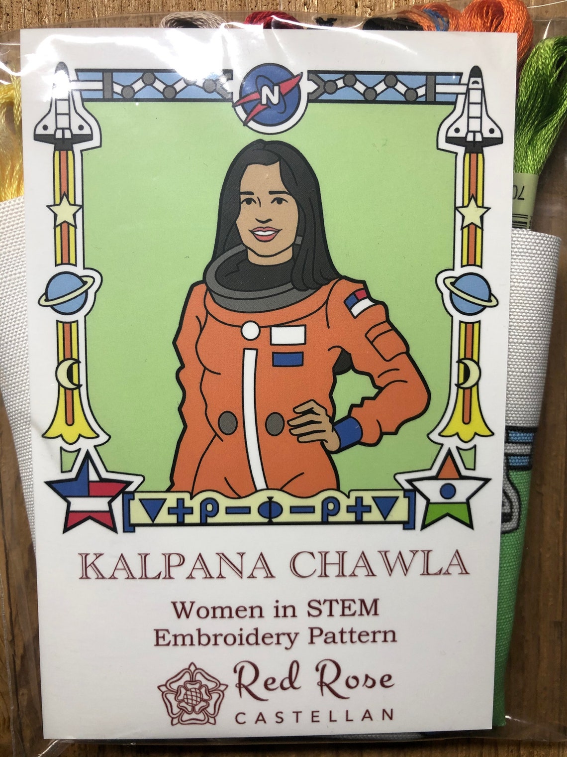 Kalpana Chawla Women in Stem Embroidery Kit - Etsy