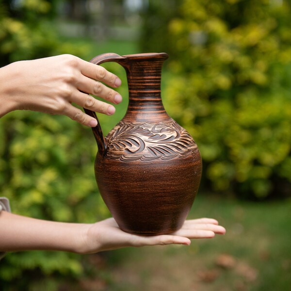 Clay Pitcher - Etsy