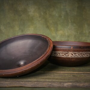 Big Cooking Pot Ceramic Baking Dish With Lid Clay Saucepan Handmade ...