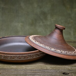 Tagine for Cooking Big Ceramic Pot Handmade Clay Pot With Lid Baking ...