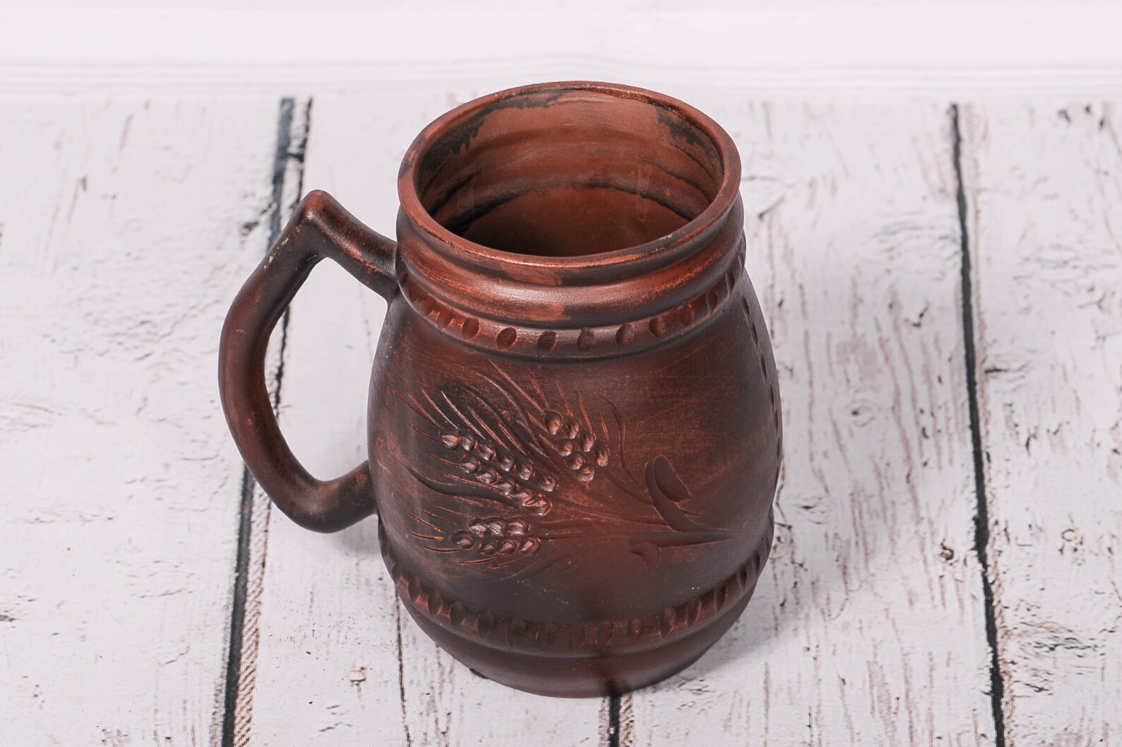 Handmade Red Clay Beer Glass Handkrafted Wineglass Goblet - Etsy