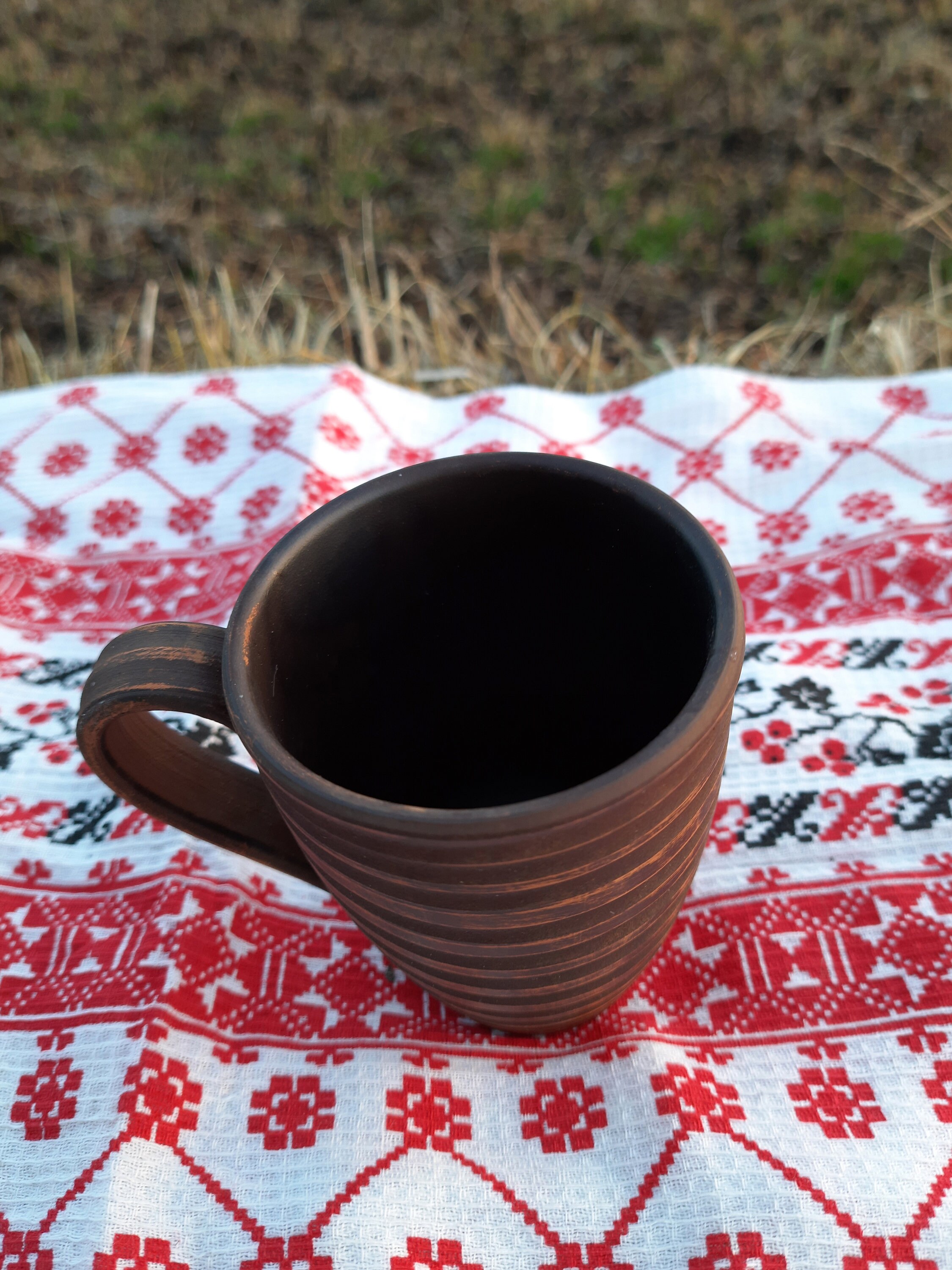 Clay Carved Cup Handmade Ceramic Mug Handcrafted Pottery | Etsy