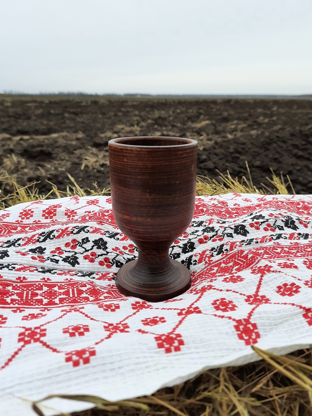 Handmade Red Clay Wine Glass: Rustic Pottery Stemware (200 Ml) - Etsy