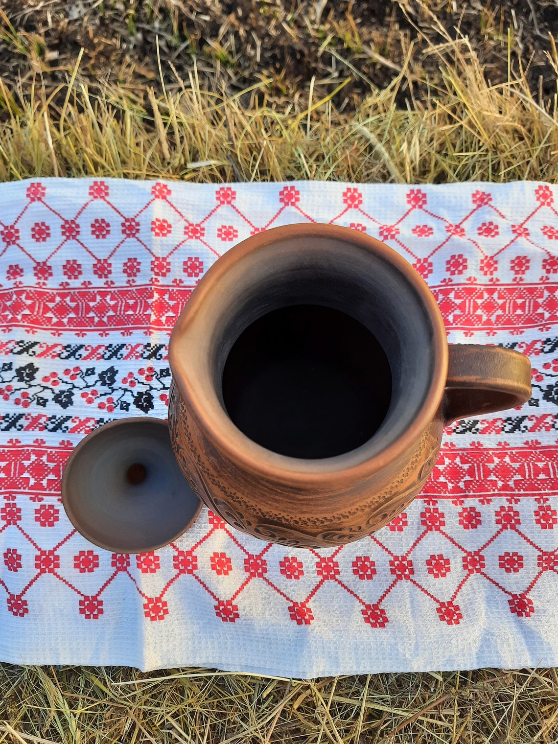 Big Clay Jug with Lid Handmade Ceramic Vessel for Milk Water | Etsy