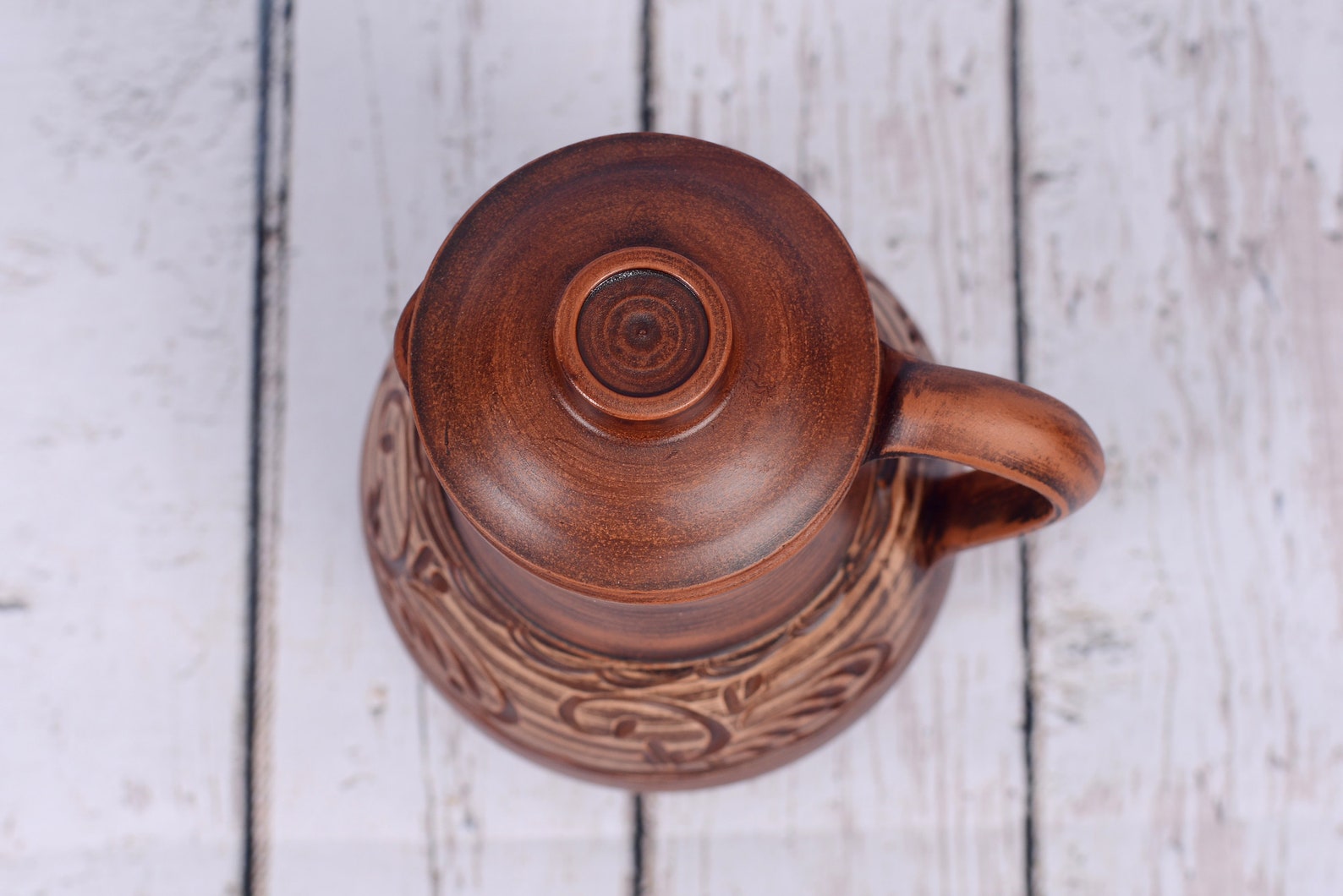 Big Clay Jug With Lid Handmade Ceramic Vessel for Milk Water | Etsy