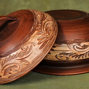 Big Ceramic Baker Pot Handmade Bread Baking Dish Cooking - Etsy