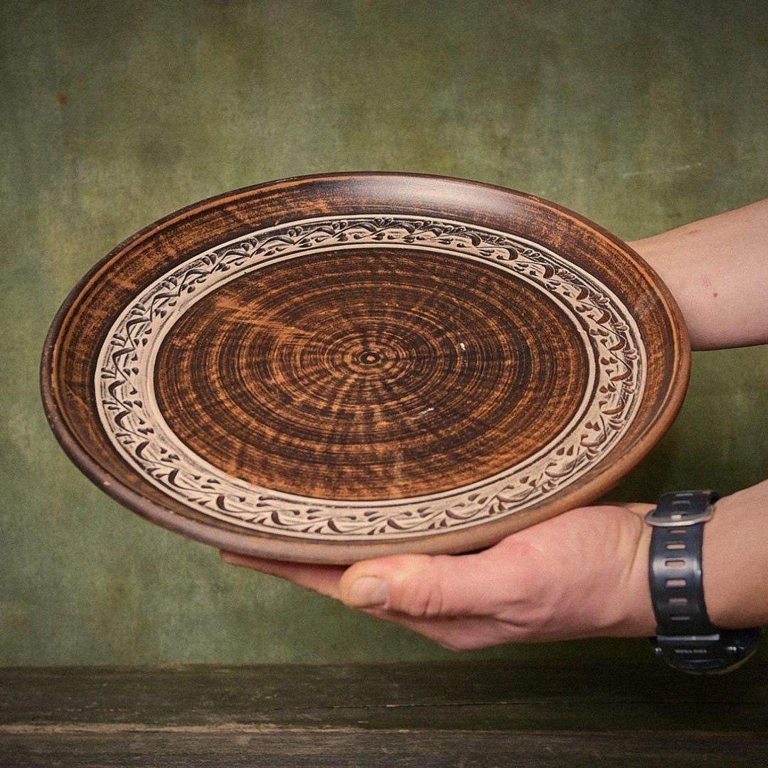 Handmade Ceramic Pizza Plate: Rustic Dinnerware Serving Dish - Etsy