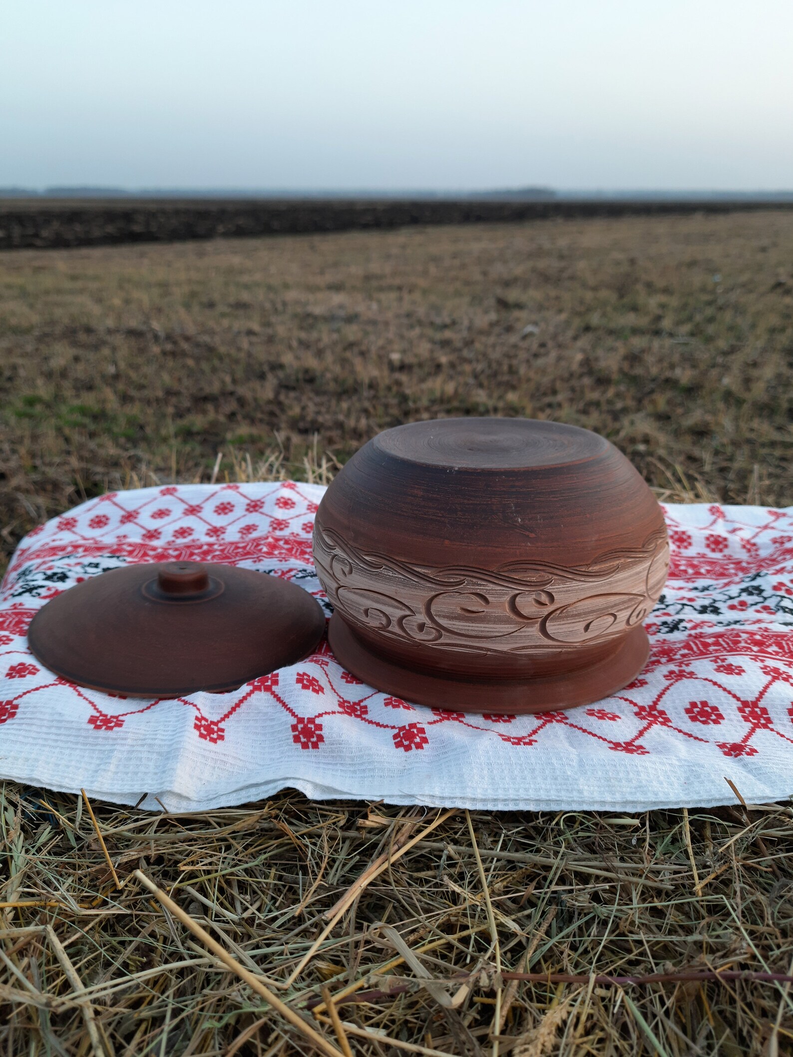 Handmade Clay Baking Pot With Lid Pottery Dutch Oven Clay Pot | Etsy