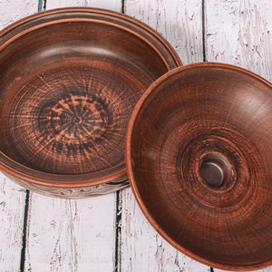 Handmade Red Clay Cooking Pot: Organic Ceramic Baking Dish - Etsy