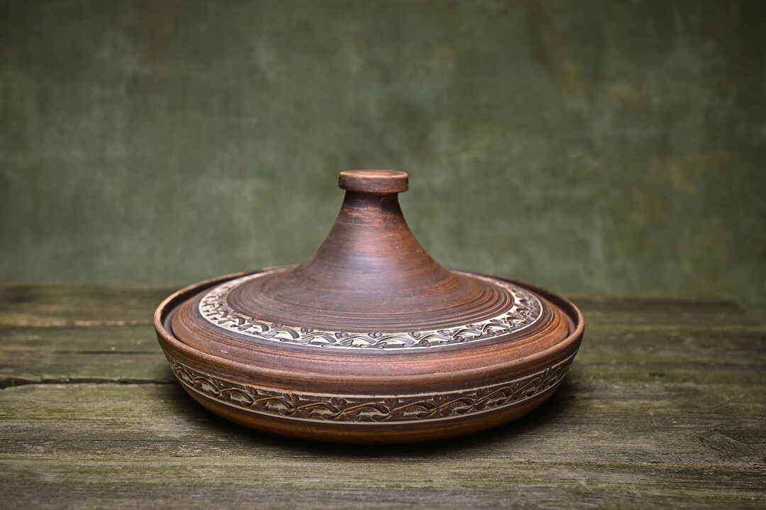 Tagine for Cooking Big Ceramic Pot Handmade Clay Pot With Lid Baking ...