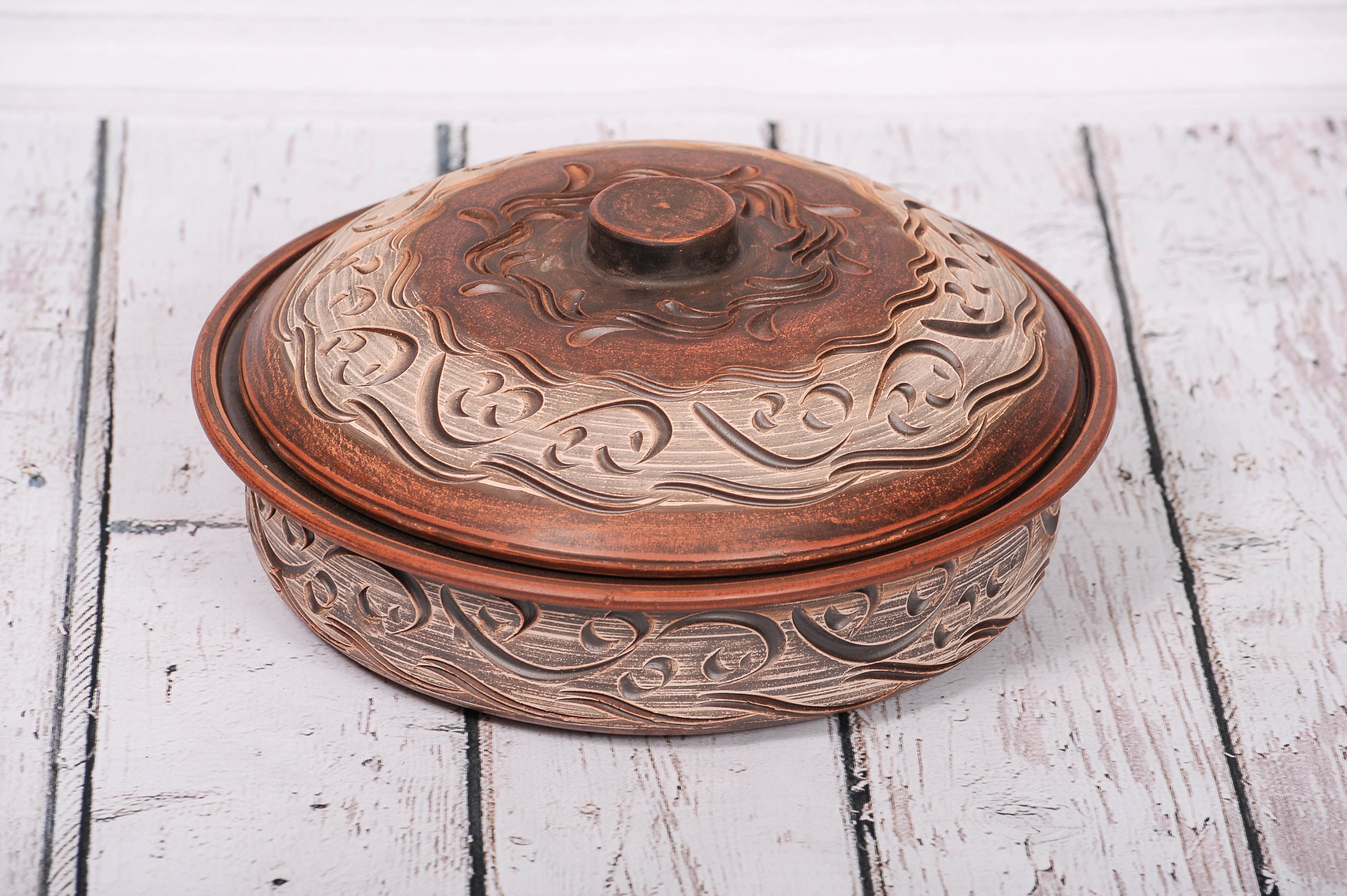 Handmade Clay Cooking Pot Frying Pan Organic Ceramics Baking - Etsy Canada