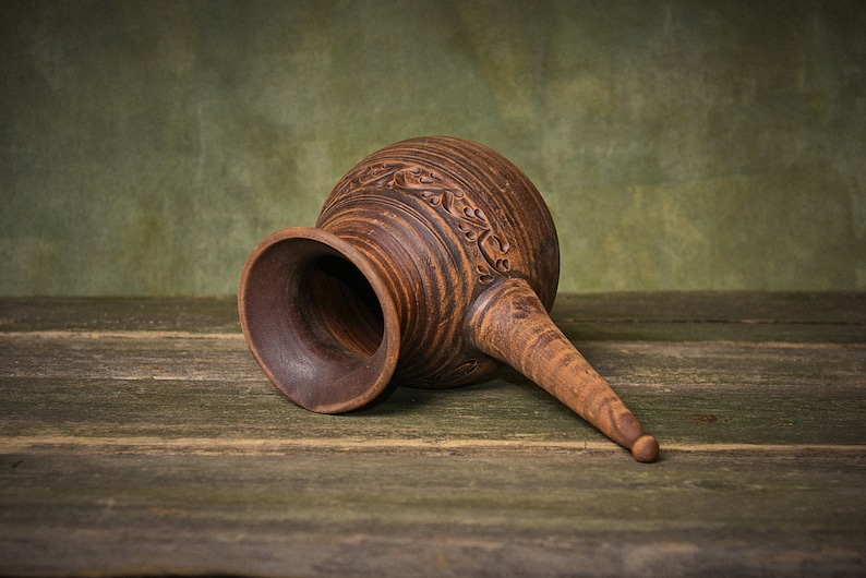 Handmade Red Clay Cezve – Turkish Coffee Pot, Eco-friendly Pottery - Etsy