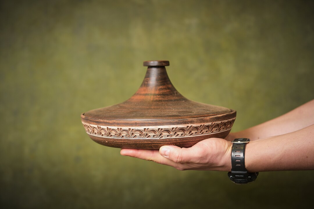 Tajine Morocco Big Ceramic Pot With Lid Baking Gift Clay Pan ...