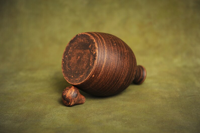 Handmade Red Clay Bottle Vessel Jug for Wine Water Juice Milk - Etsy