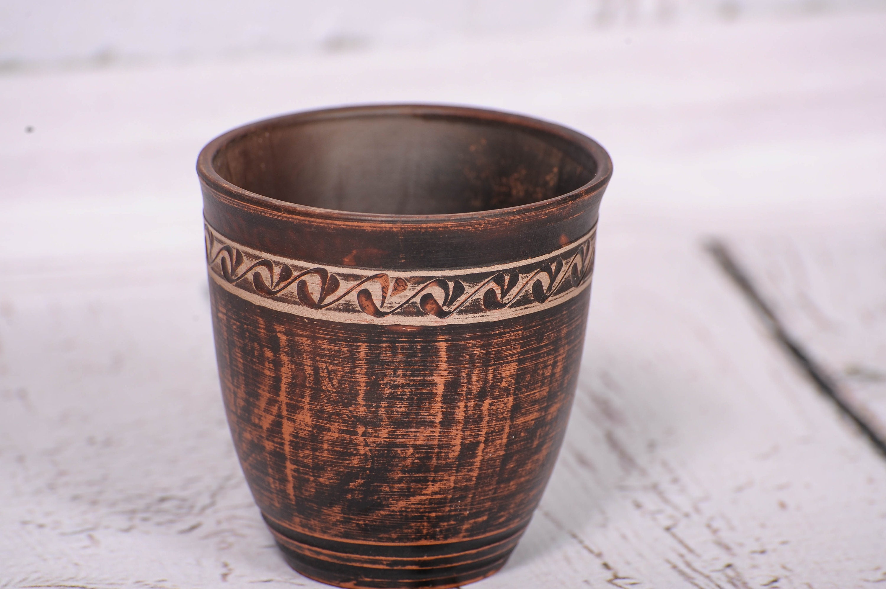 Handmade Clay Cup Glassful Decor Ethno Drinking Glass Pottery | Etsy