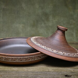 Tagine for Cooking Big Ceramic Pot Handmade Clay Pot With Lid Baking ...