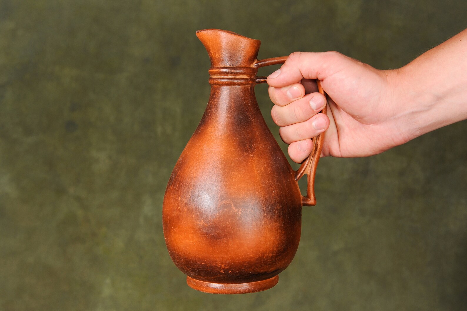 Ceramic Set Jug With 6 Shot Glasses Wedding Gift Red Clay - Etsy