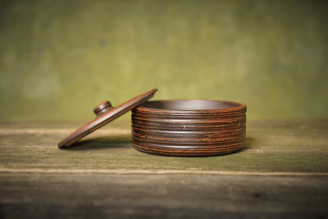 Ceramic Small Pot With Lid Handmade Sugar Bowl Honey Pot Rustic Dish ...