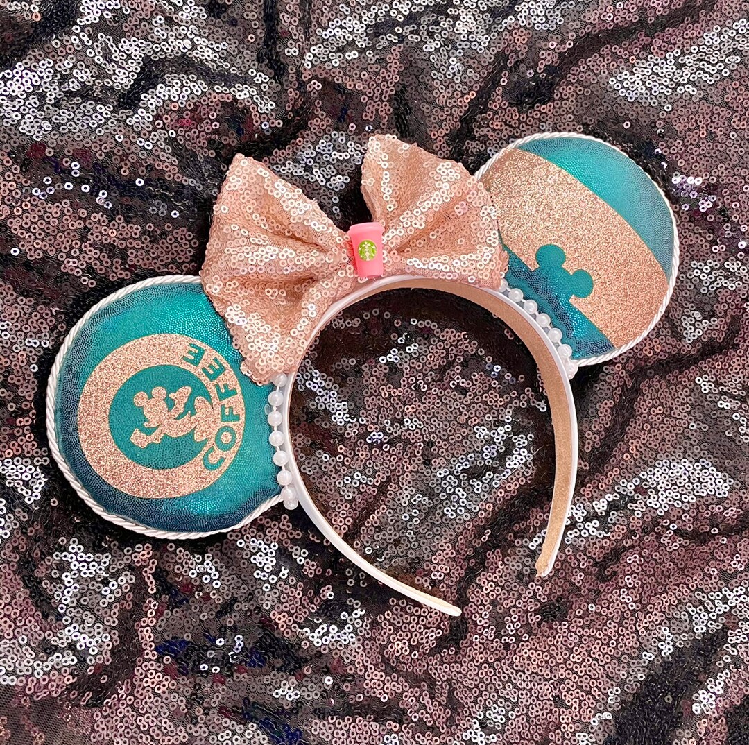 Mickey Coffee Inspired Ears Hand-made Disney Inspired Mouse Ears Unique ...