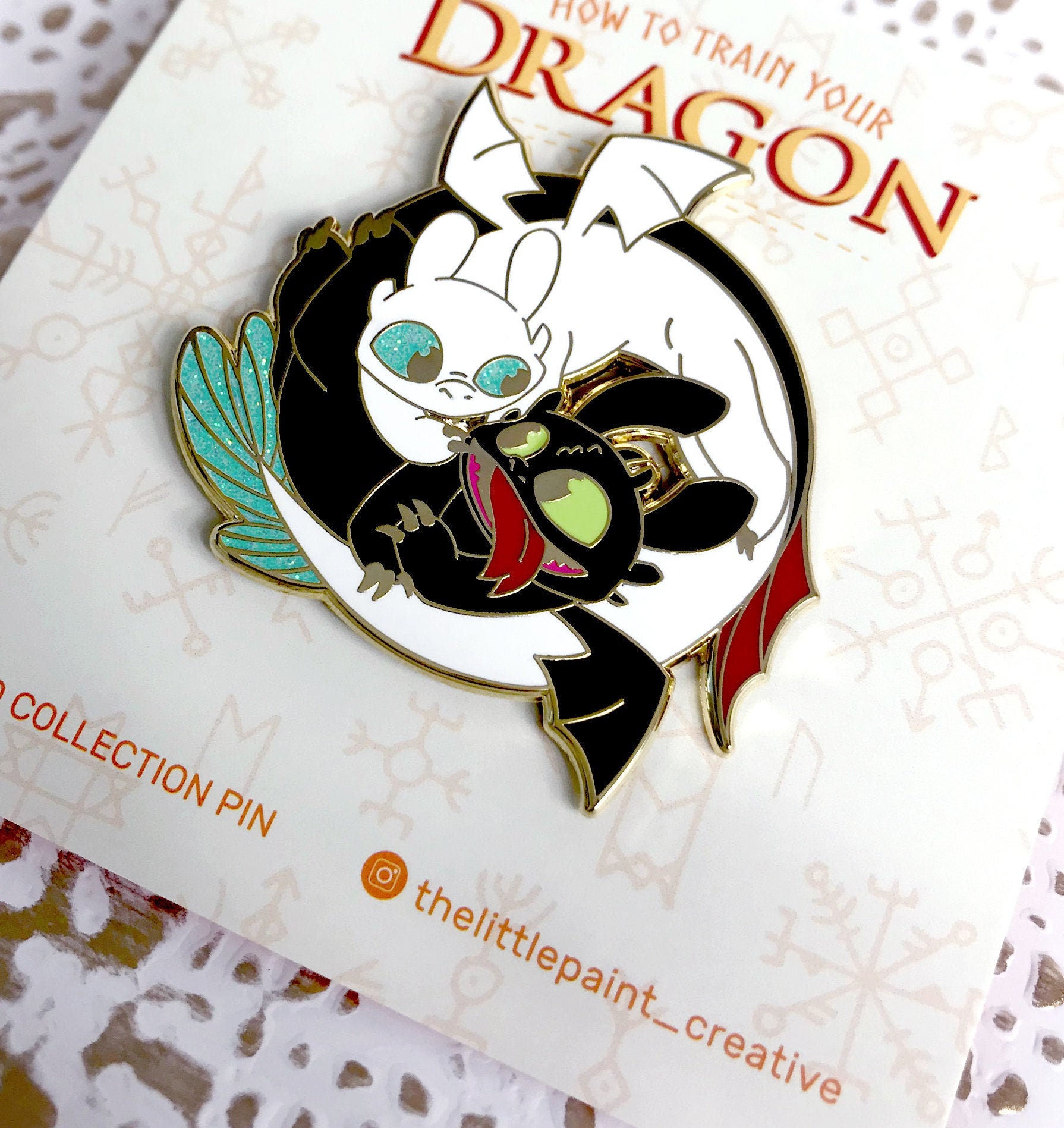 Yin and Yang Hard Enamel Pin HTTYD Nightfurry and - Etsy