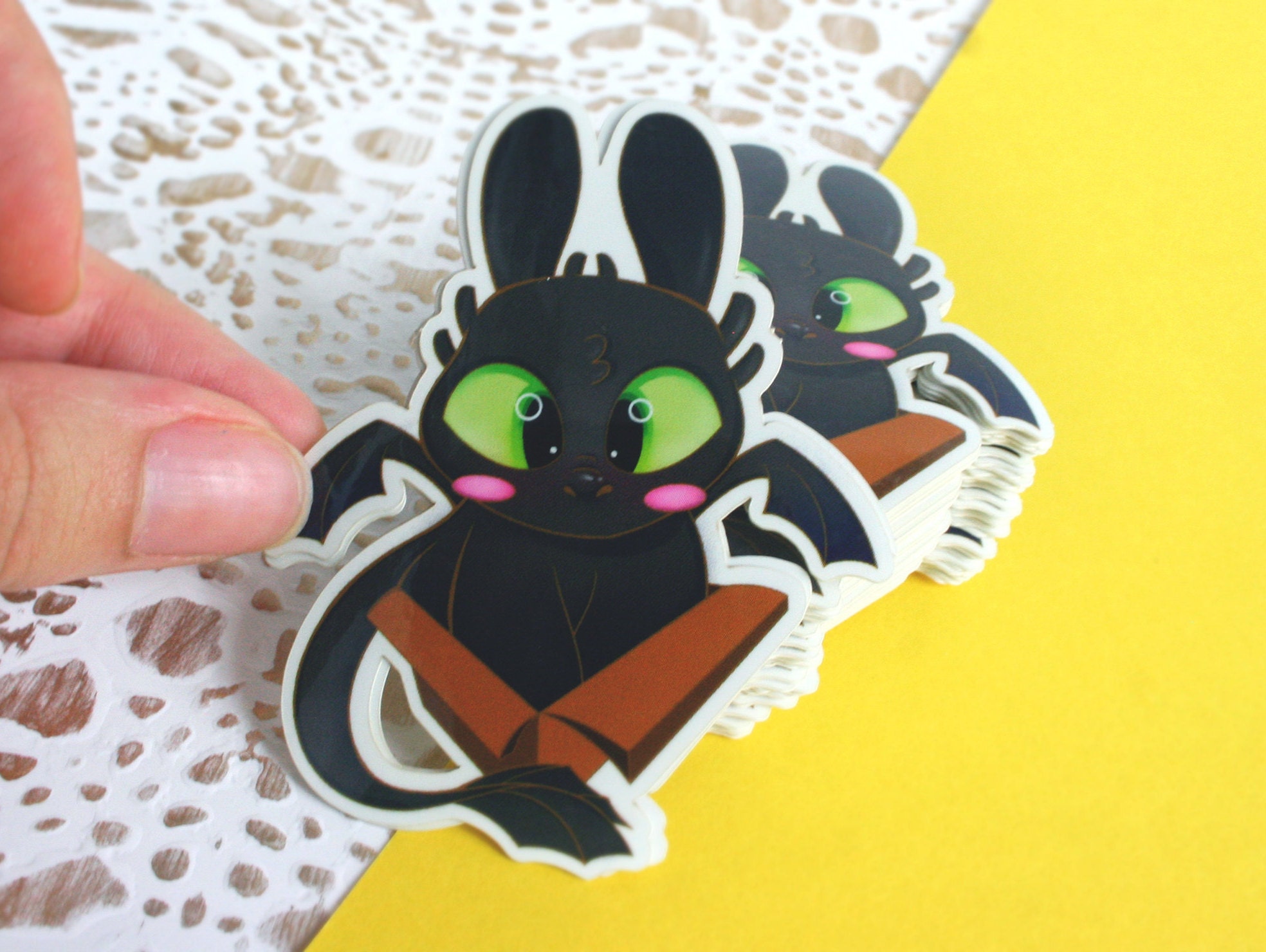 Baby Night Furry and Light Furry Stickers Htty-dragon Cute - Etsy