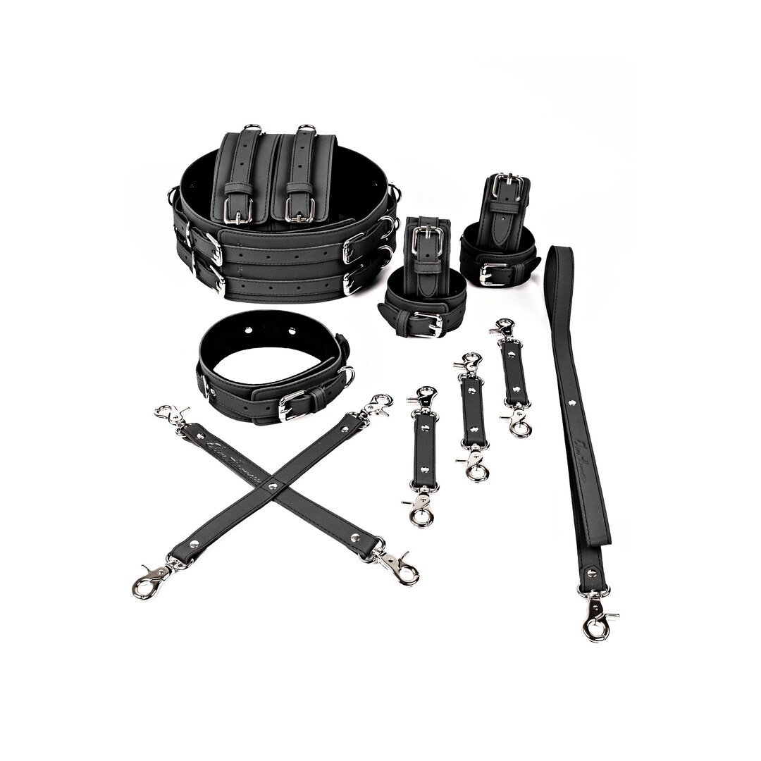 Neoprene 6 in 1 Vegan Leather Harness Bondage Set, Neoprene Harness for ...