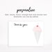 Ice Cream Thank You Card Ice Cream Birthday Party Ice Cream Cone Thank ...