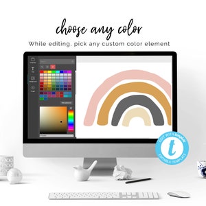 Rainbow Art Print - Personalized Rainbow Wall Art - Rainbow Birthday ...