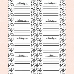 Coloring Weekly Planner Sheets - Etsy