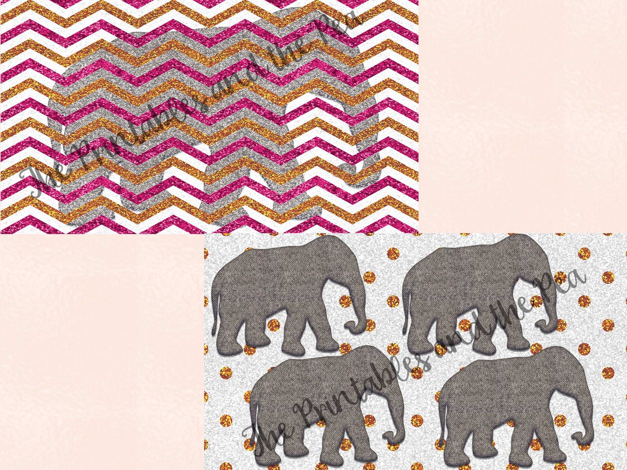 Glitter Elephant Desktop Wallpaper - Etsy
