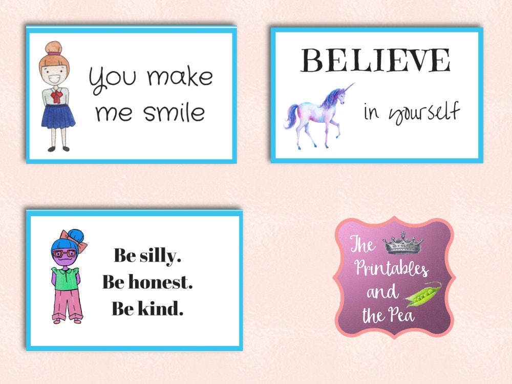 14 Inspirational Lunchbox Notes - Etsy