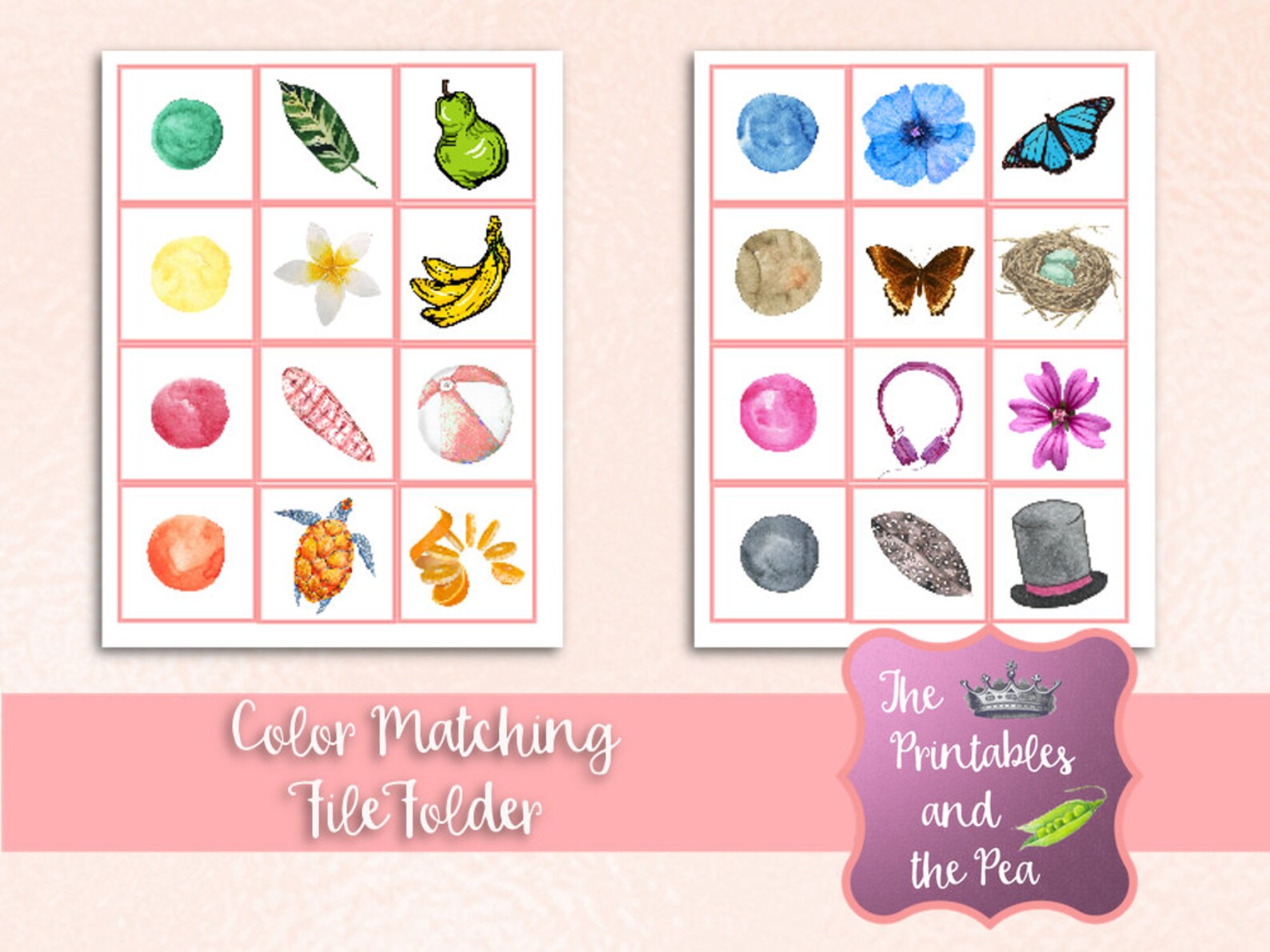 Color Sorting File Folder Printable - Etsy