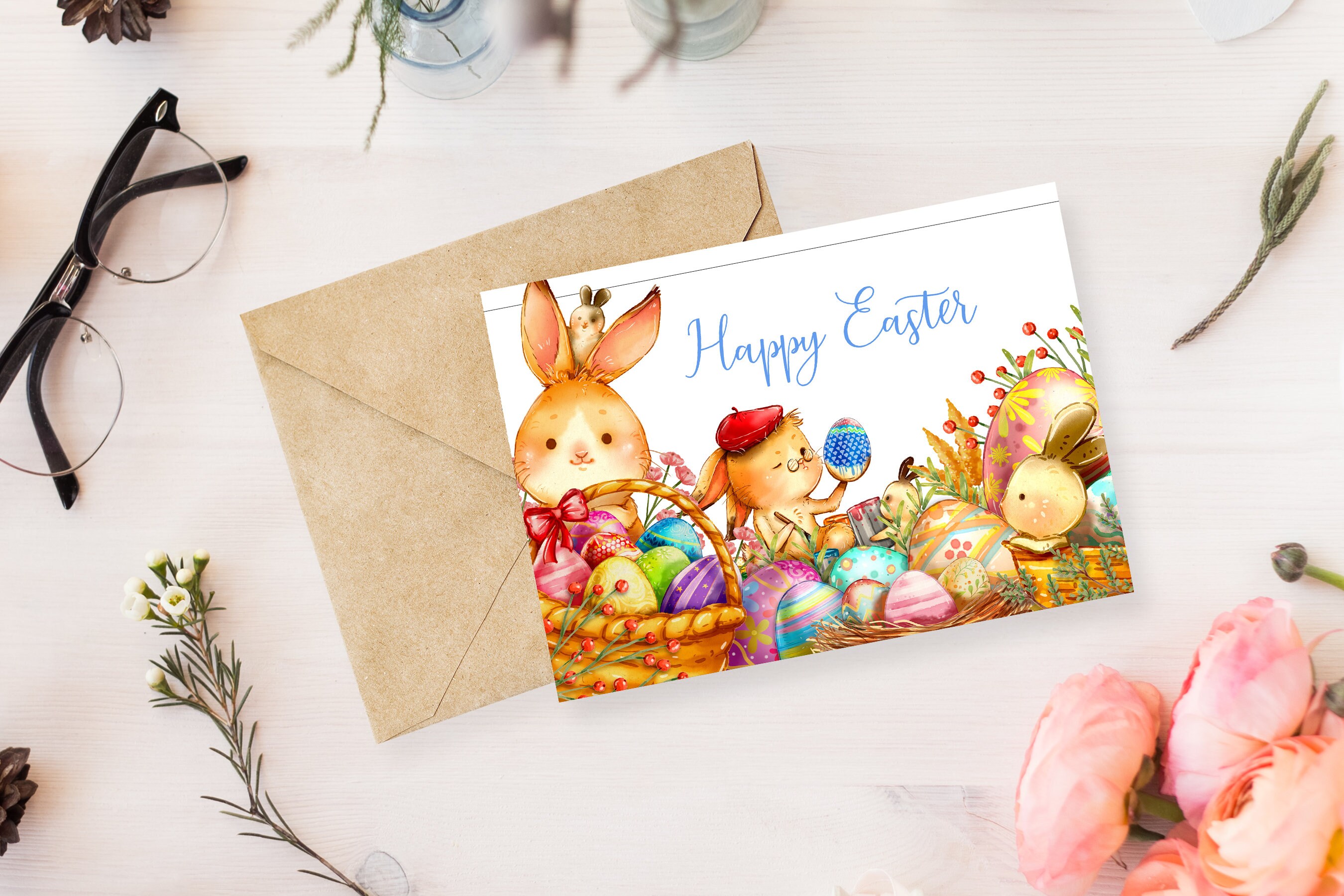 25 Printable Easter Cards - Etsy