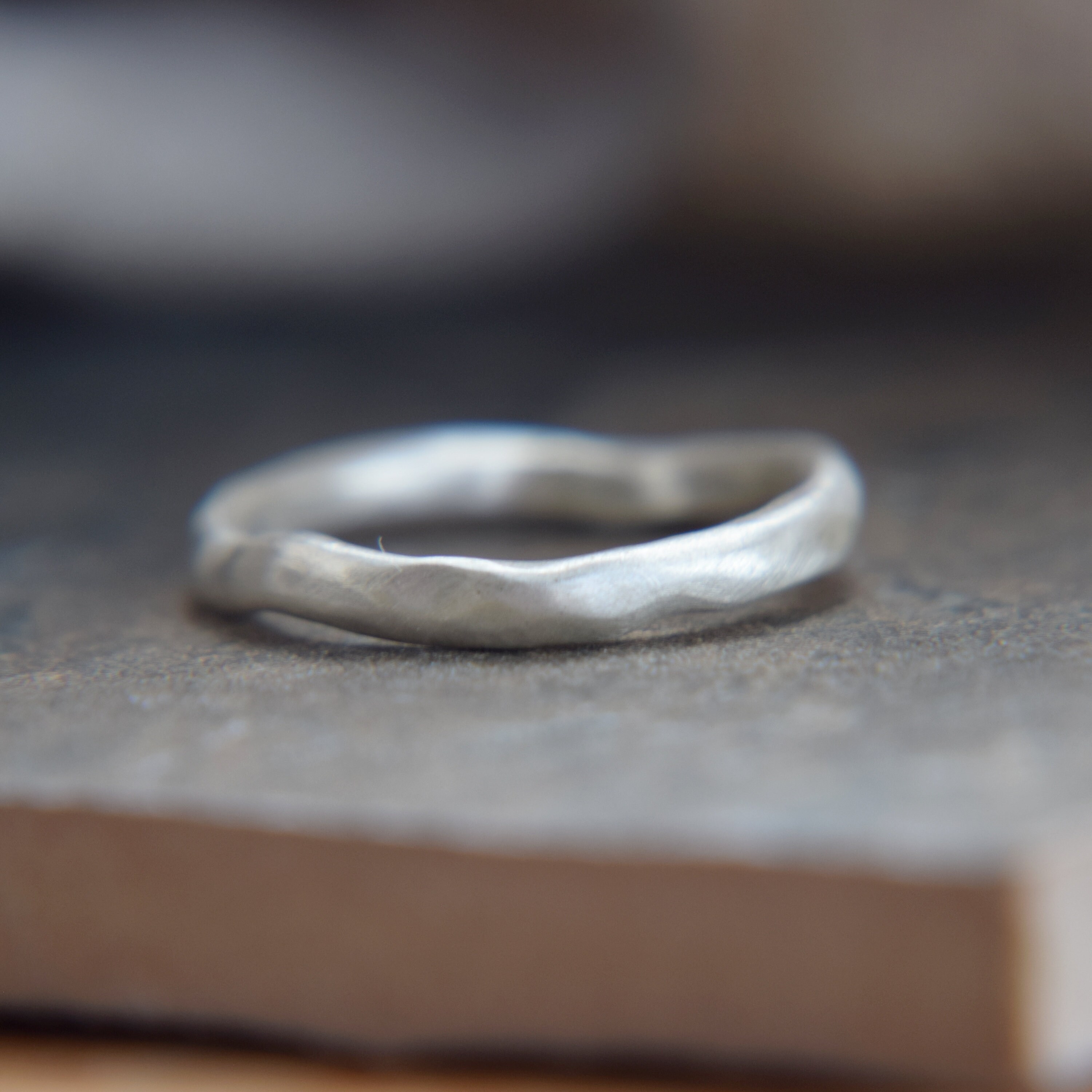 Organic Matt Textured Silver Unisex Wedding Ring - Etsy