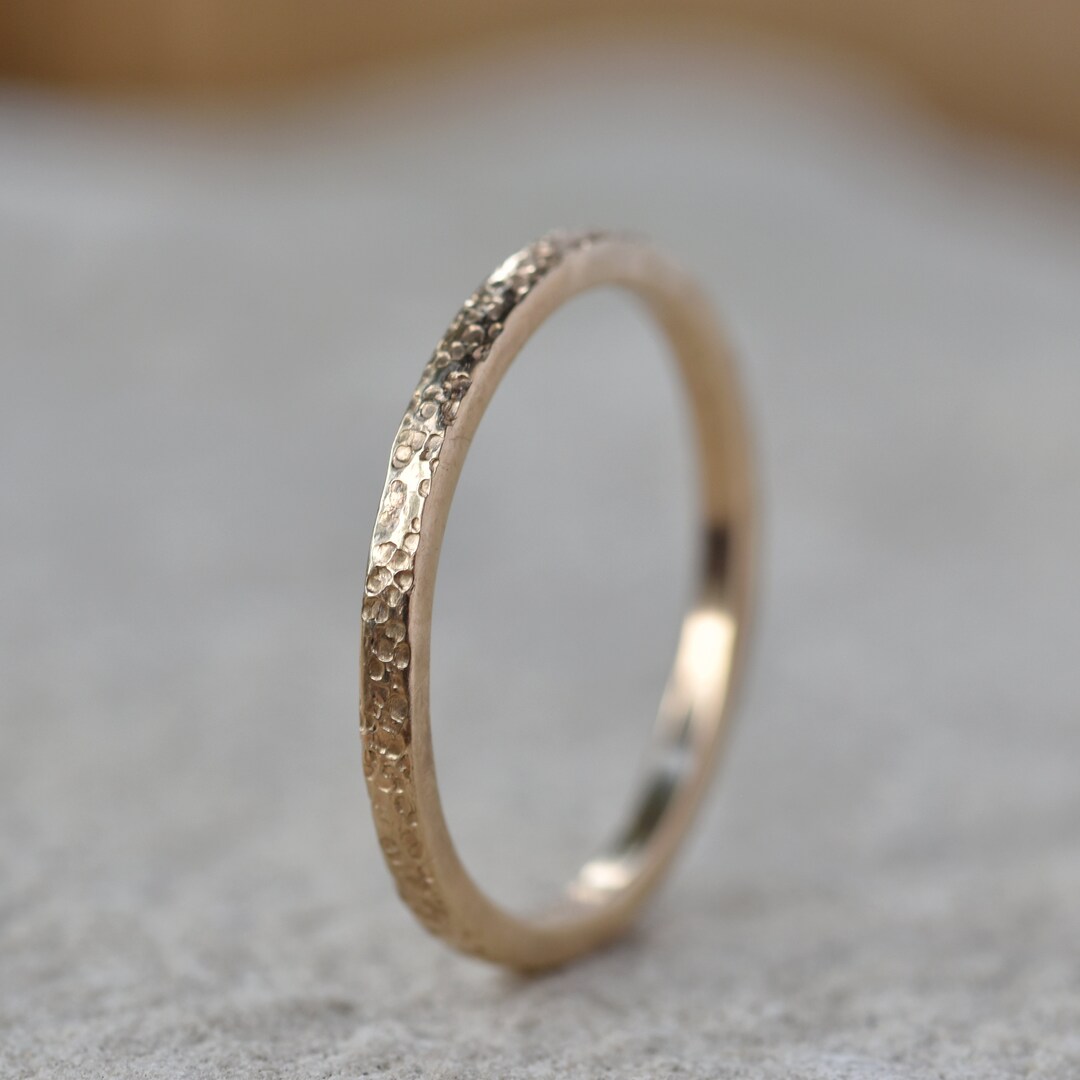 9ct Gold Wedding Ring, 1.5mm Slim Gold Ring, Solid Gold Band Ring - Etsy
