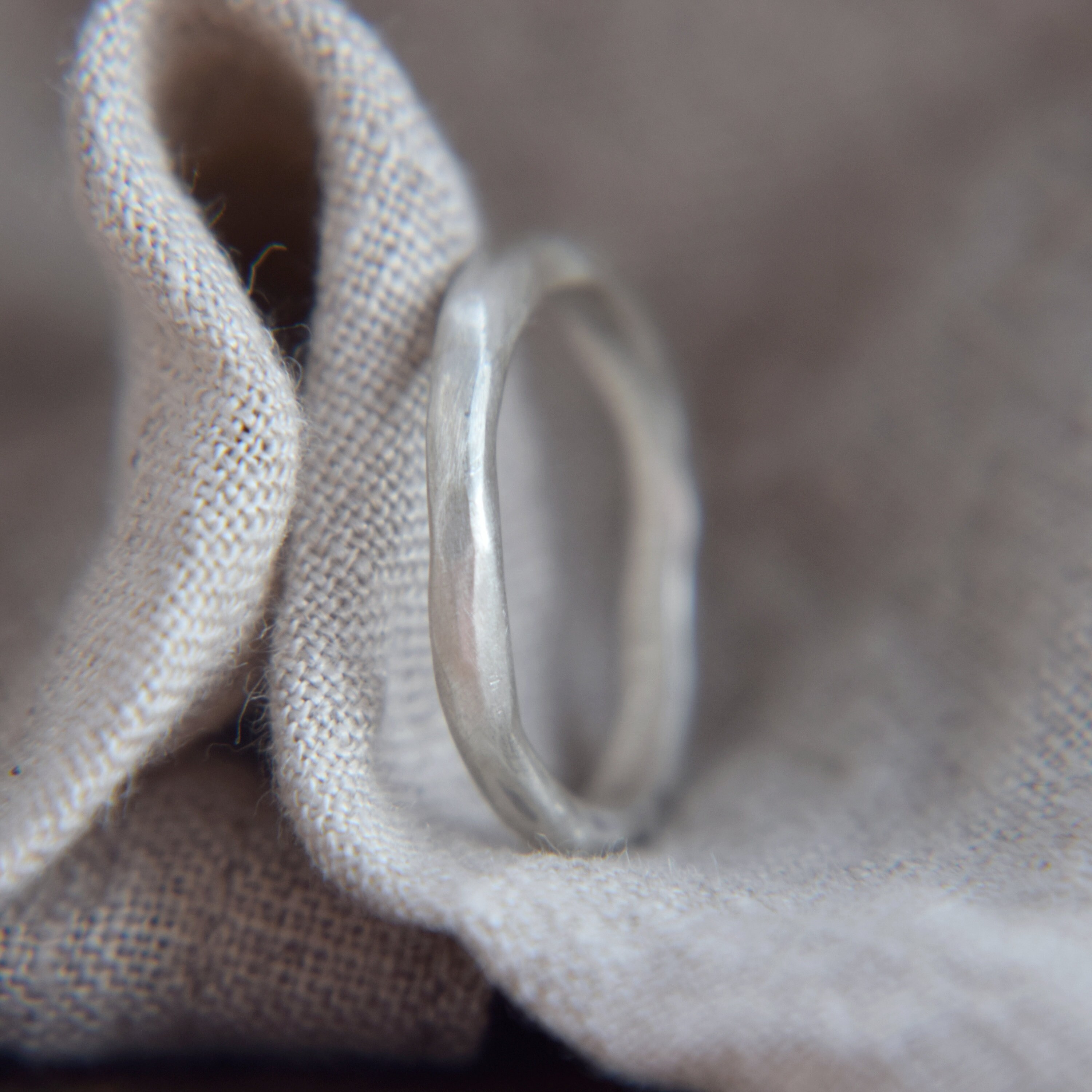 Organic Matt Textured Silver Unisex Wedding Ring - Etsy