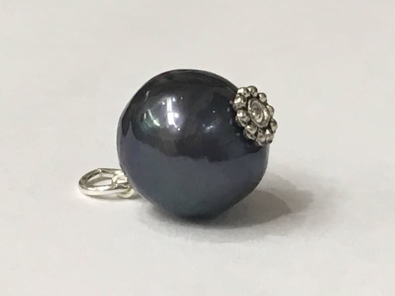 925 Sterling Silver Freshwater Pearl Blueberry Charm for - Etsy